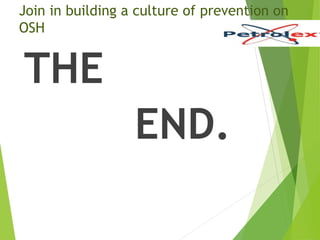 Join in building a culture of prevention on osh | PPT