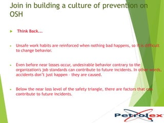 Join in building a culture of prevention on osh | PPT