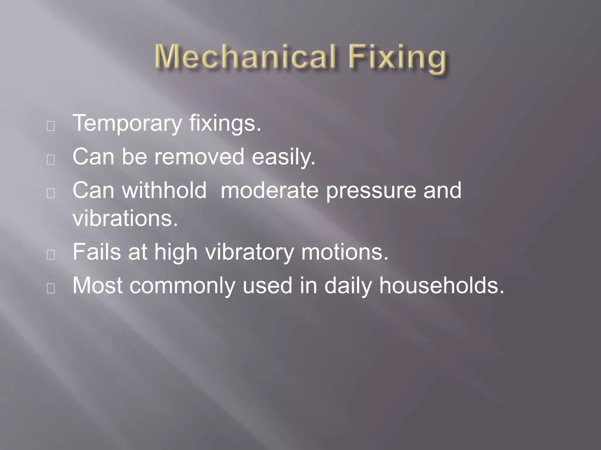 Joining and fixing techniques | PPTX