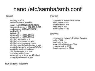 Joining an ubuntu machine to an active directory | PPT