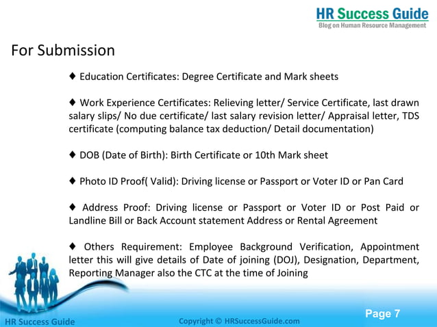 Joining Formalities | PPT