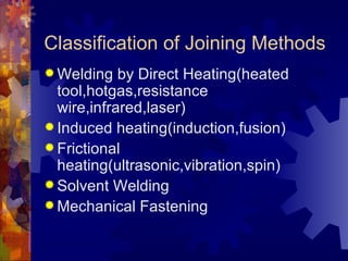 Joining processes of polymers | PPT