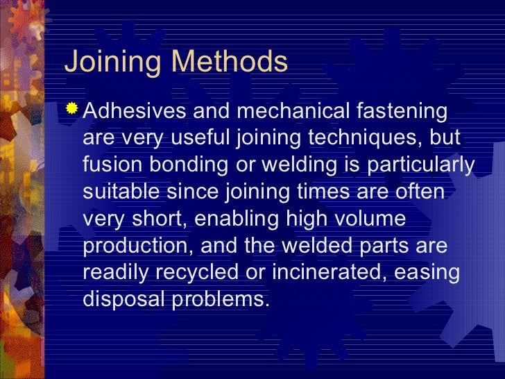 Joining processes of polymers