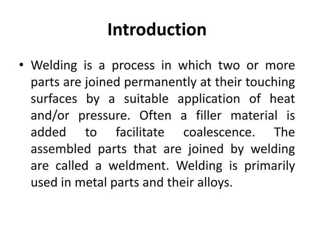 Joining processes (welding) | PPT