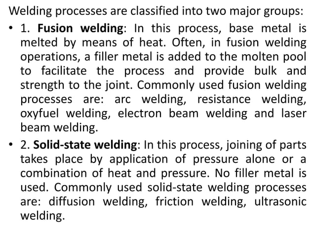 Joining processes (welding) | PPT