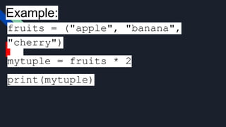 Joining python tuple and tuple miltiplication.pptx