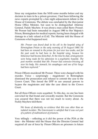 Joining the prison service brief reflections | DOCX