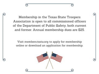 Benefits of Joining the Texas State Troopers Association | PPT