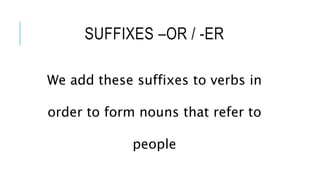 Suffixes and Compounds | PPT