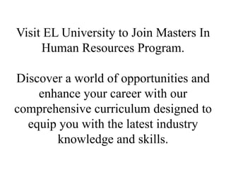 Join Masters In Human Resources 1230940428 | PPTX | Human Resources | Business