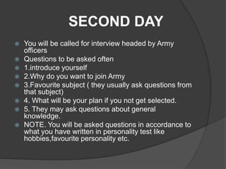 Induction As Medical Cadets In Indian Army.pptx