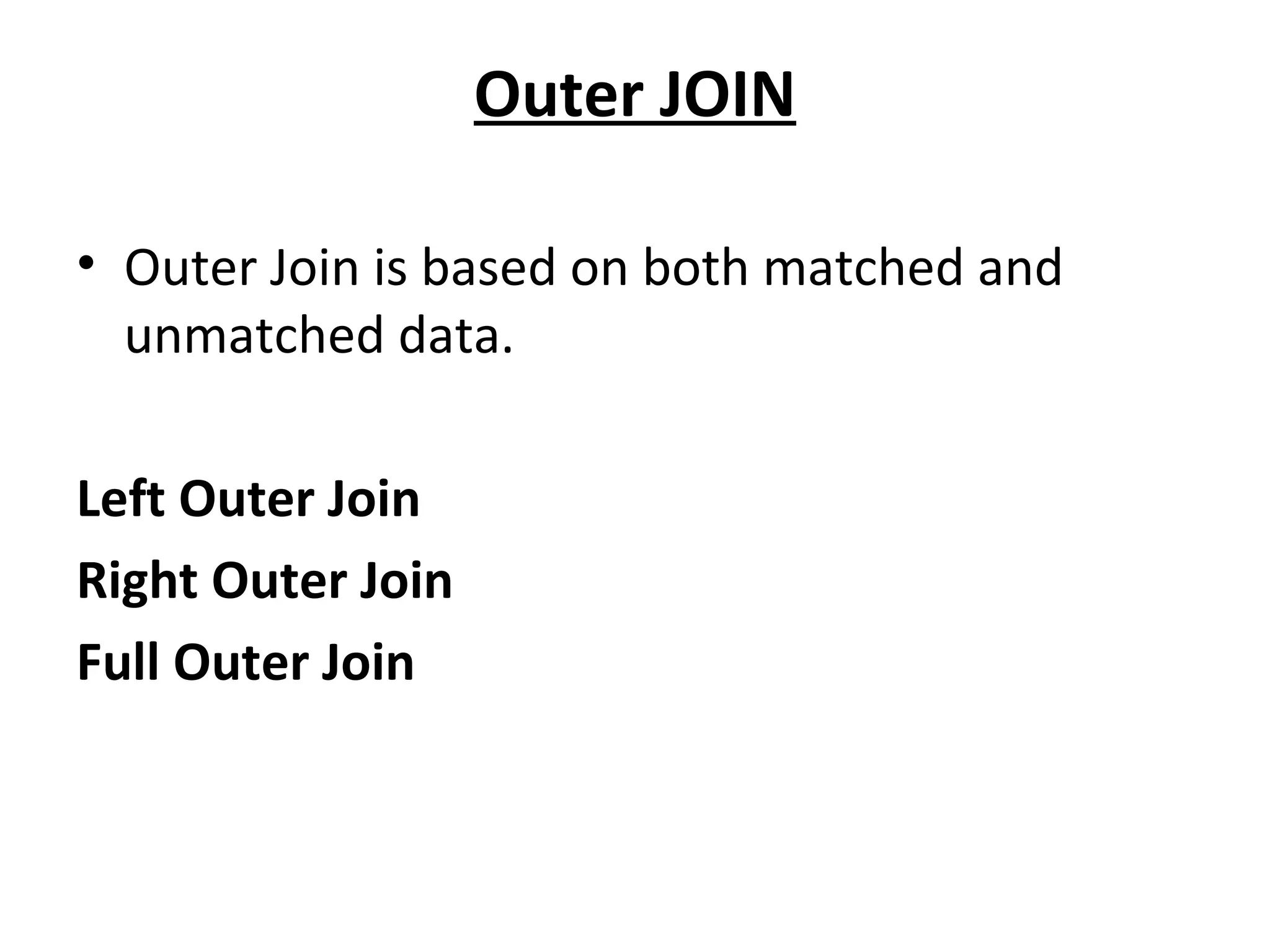 Joins in SQL | PPT