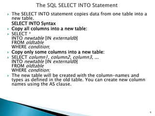 Joins in SQL | PPT