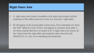 Presentation of Joins In Database | PPTX