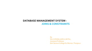 Joins & constraints | PPT