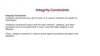 Joins & constraints | PPT
