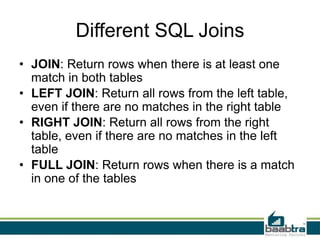 Joins and different types of joins dani | PPT