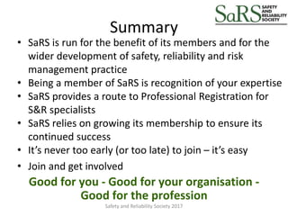 Join the Safety and Reliability Society | PPT