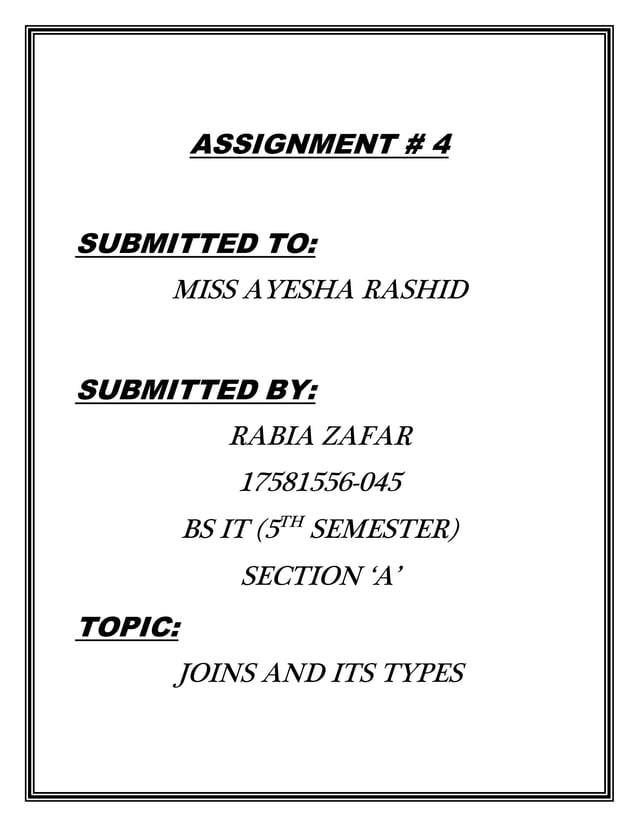 Joins in dbms and types | DOCX