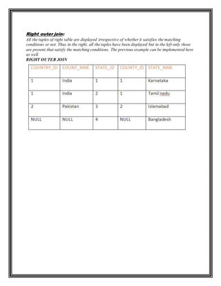 Joins in dbms and types | DOCX