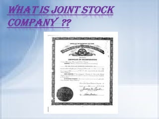 Joint stock company | PPT