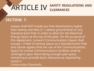 JOINT-POLE-AGREEMENT. Ppt. A slide show of joint pole report | PPTX