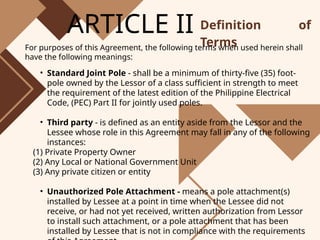 JOINT-POLE-AGREEMENT. Ppt. A slide show of joint pole report | PPTX