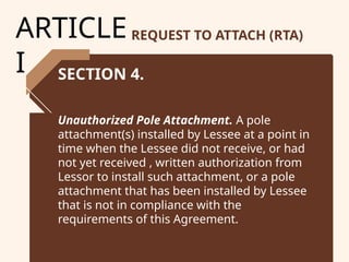 JOINT-POLE-AGREEMENT. Ppt. A slide show of joint pole report | PPTX