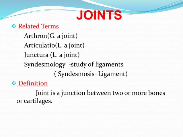 Joints anatomy and physiology | PPTX | Death, Injury, or Military ...