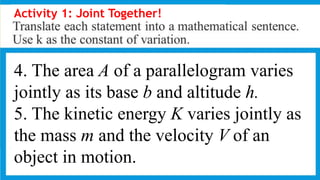 Joint and Combined Variation.pptx