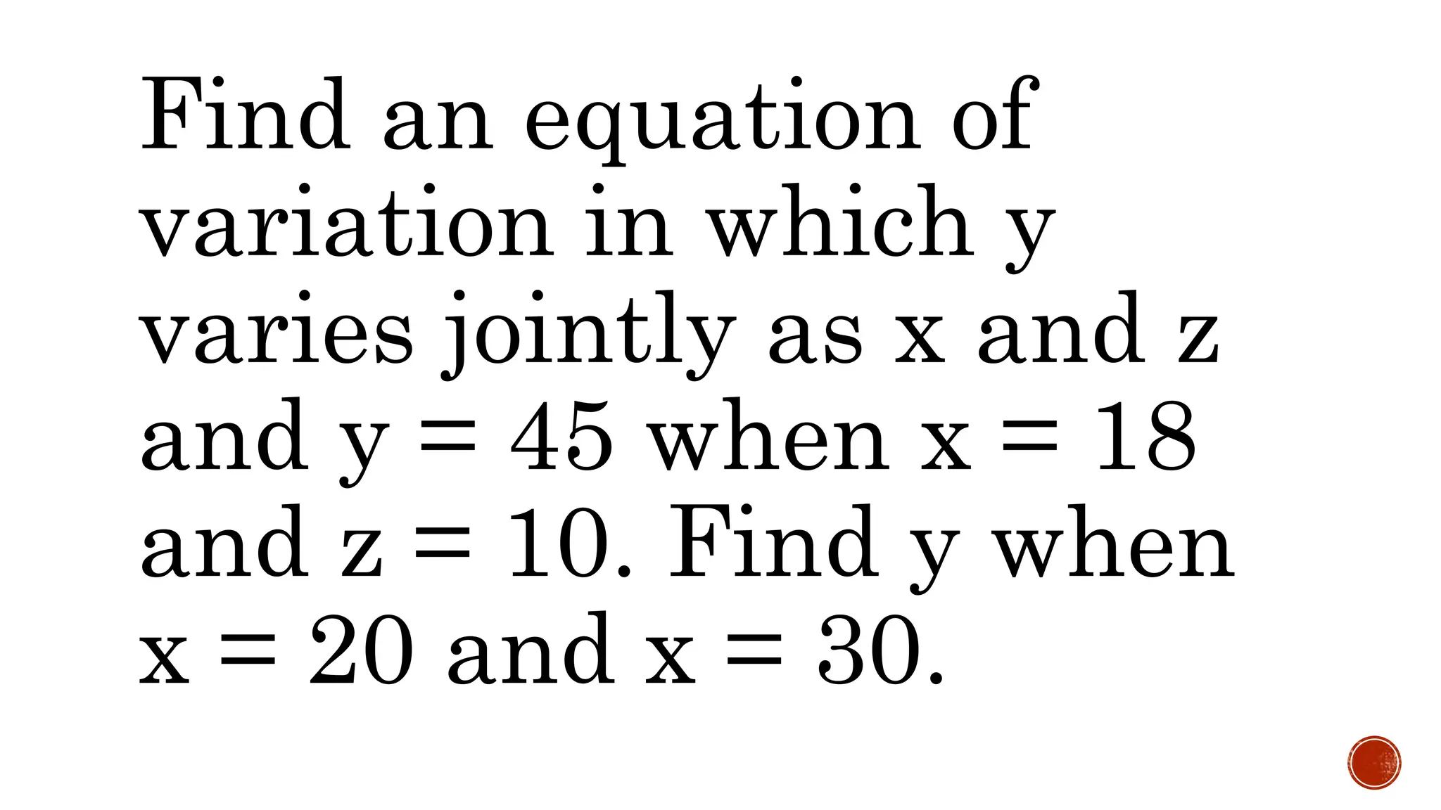 Joint And Combined Variation Grade 9 Pptx