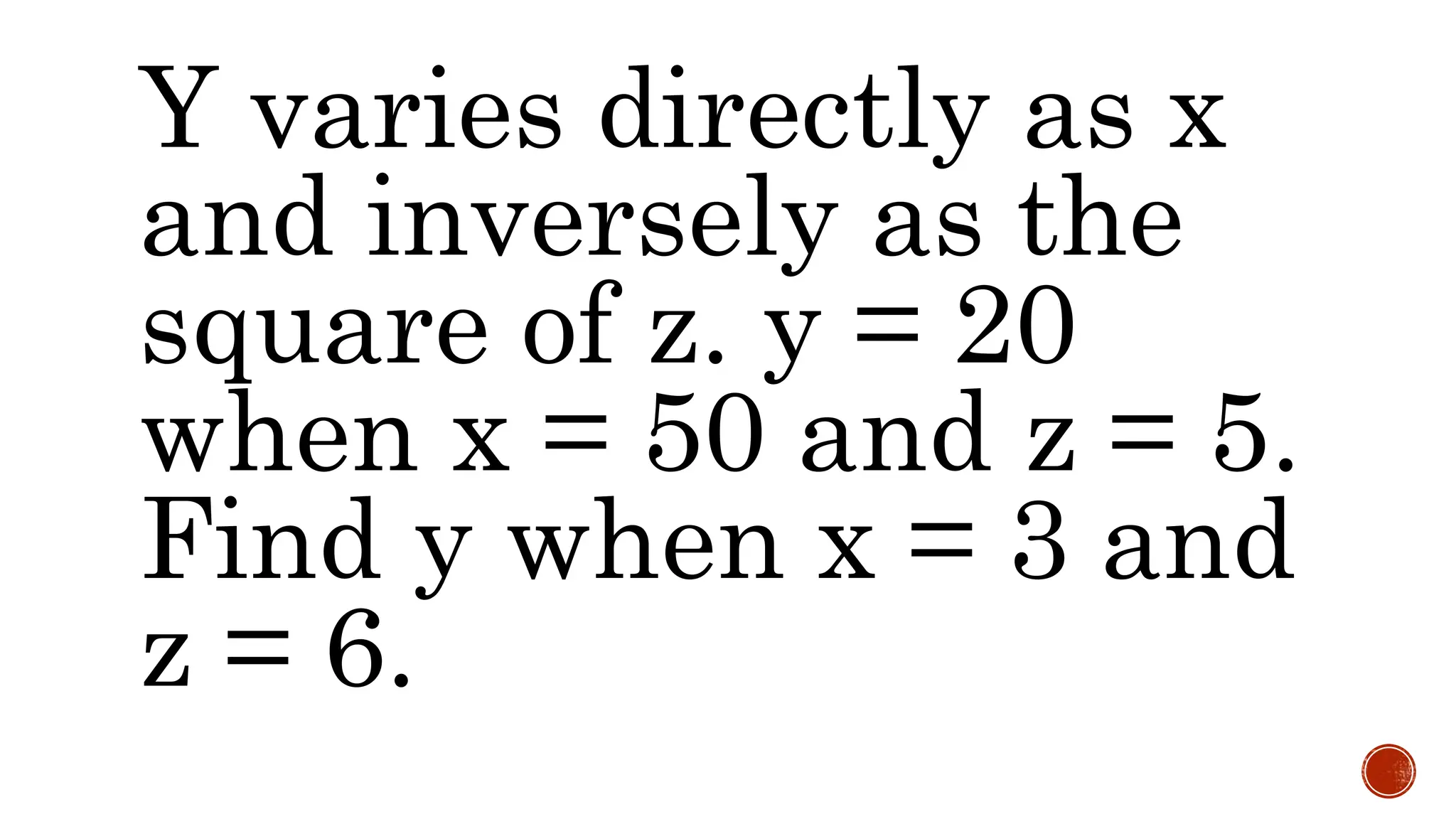 Joint And Combined Variation Grade 9 Pptx