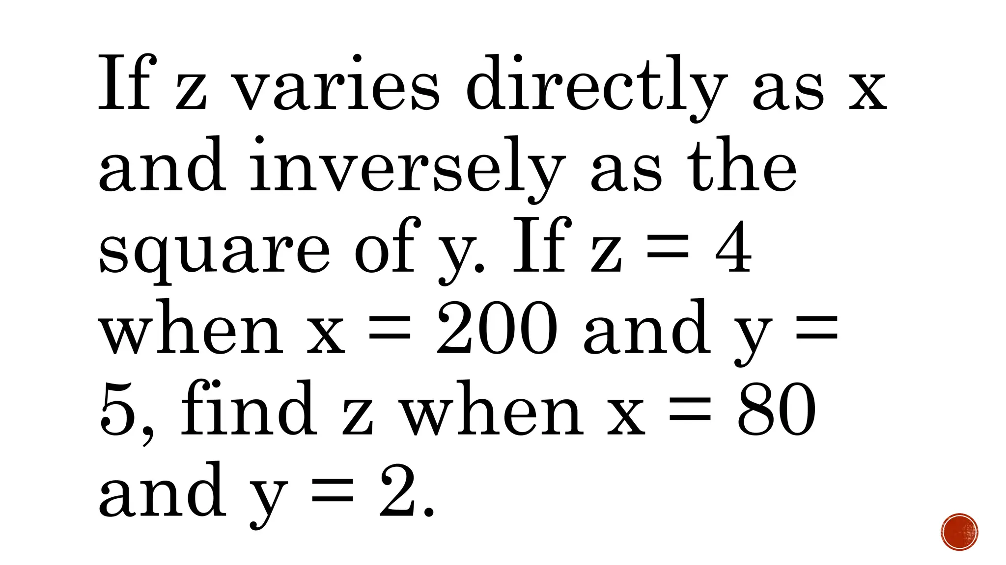 Joint And Combined Variation Grade 9 Pptx