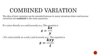 Joint and Combined variation grade 9.pptx