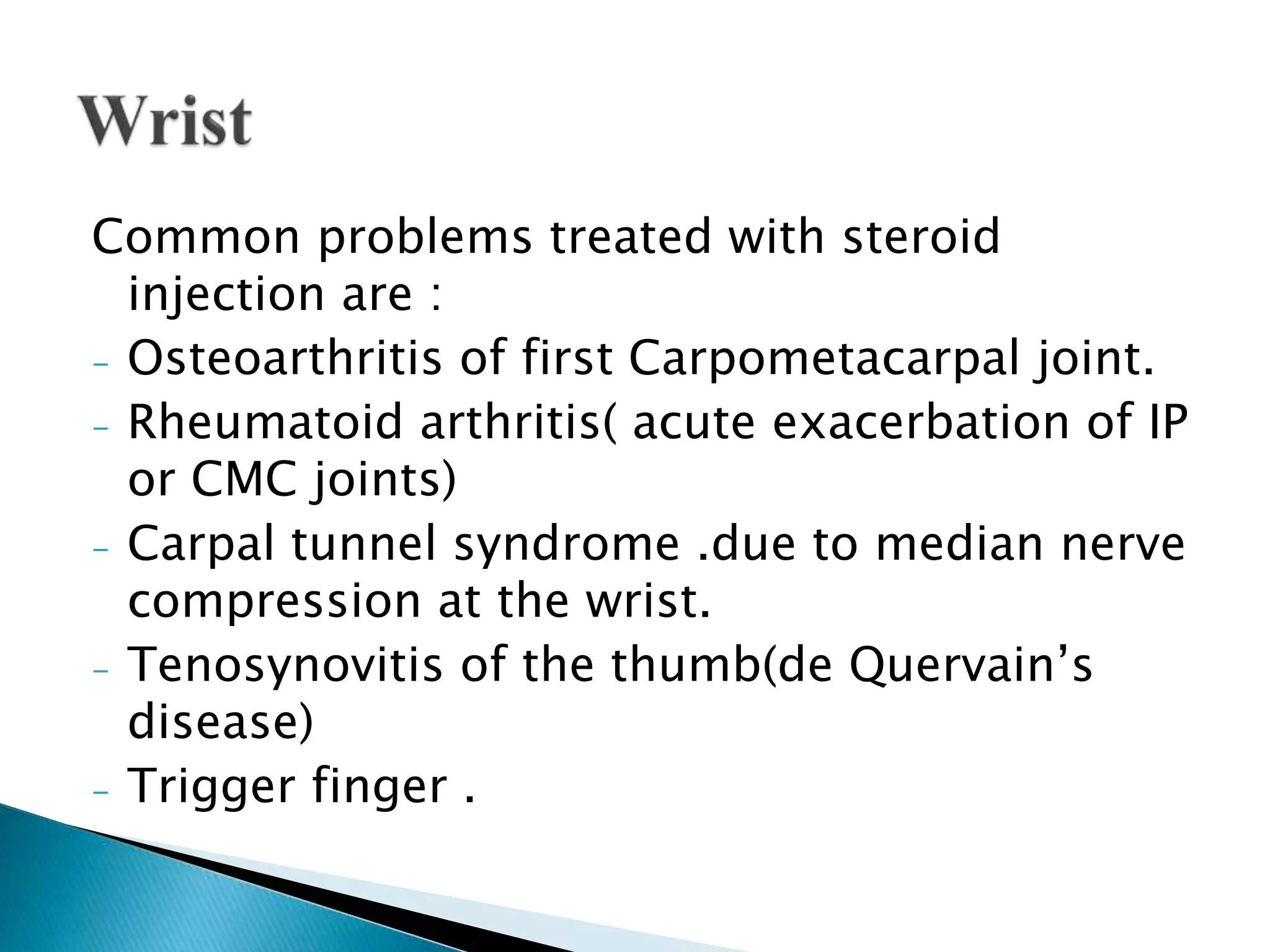 Joint and soft tissue injections | PPTX