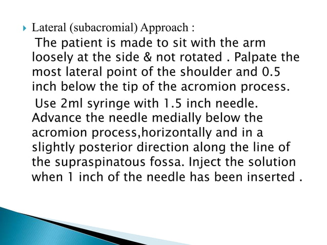 Joint and soft tissue injections | PPTX
