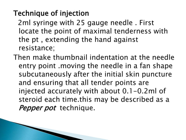 Joint and soft tissue injections | PPTX