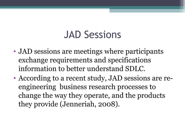 Joint application development(jad) 97version | PPT