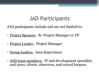 Joint application development(jad) 97version | PPT