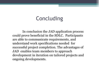 Joint application development(jad) 97version | PPT