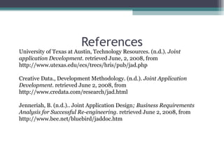 Joint application development(jad) 97version | PPT