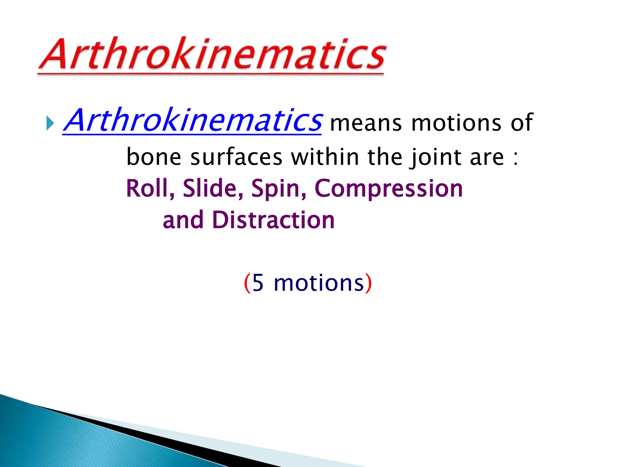 Mechanism of joint biomechanics for B.P.Th. students | PPT