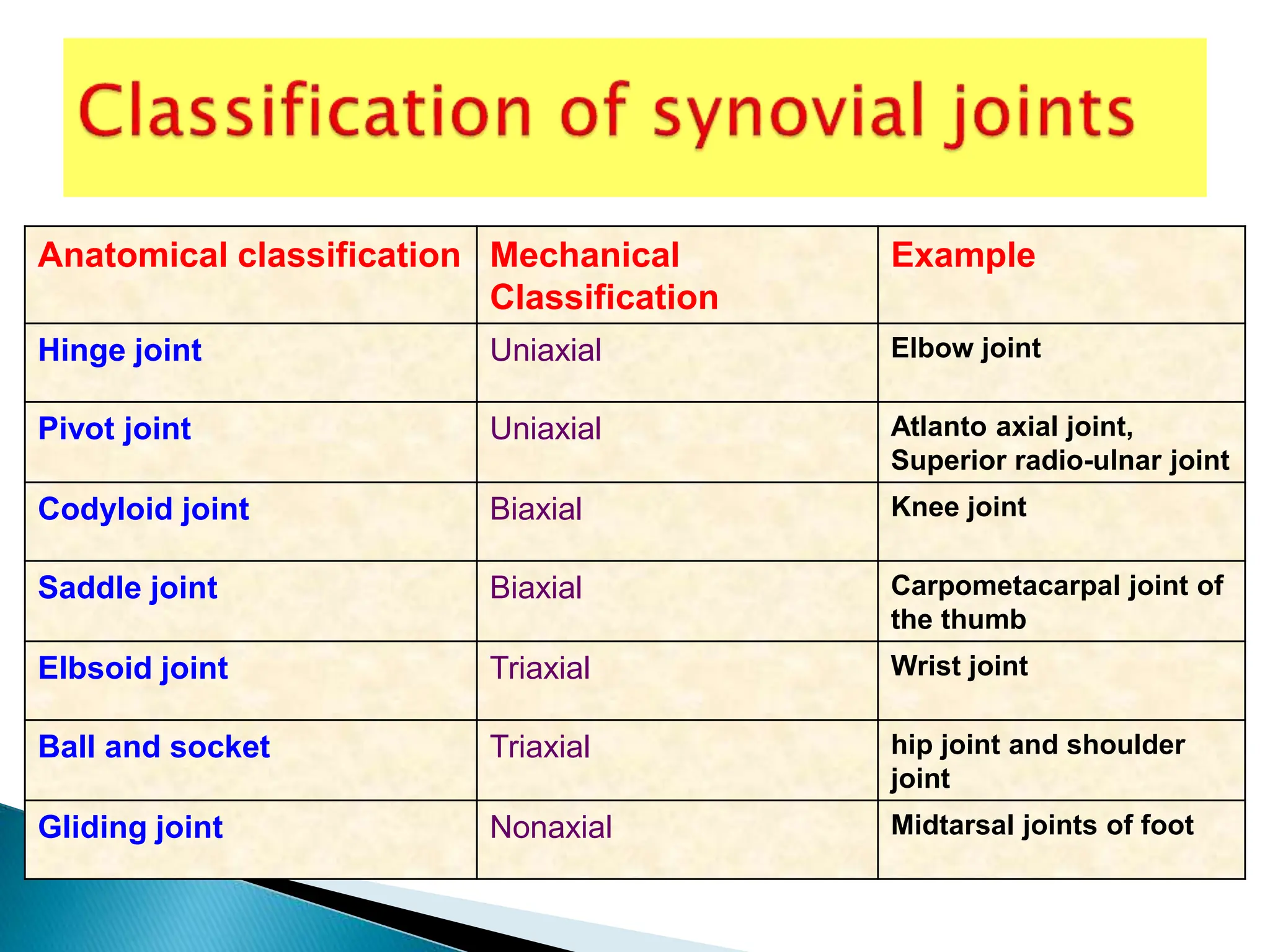Mechanism of joint biomechanics for B.P.Th. students | PPT