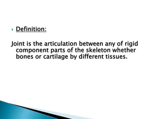 Mechanism of joint biomechanics for B.P.Th. students | PPT