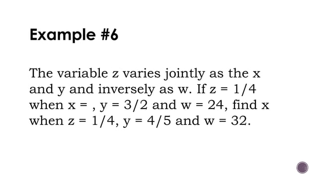 POWERPOINT IN JOINT & COMBINED VARIATIONS pptx | PPTX | Physics | Science