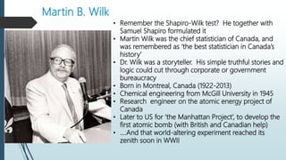 Joint Contributions of Martin B. Wilk and Ram Gnanadesikan | PPT