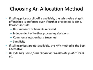 joint cost.pptx COST ACCOUNTING Sixteenth Edition Cost Allocation ...