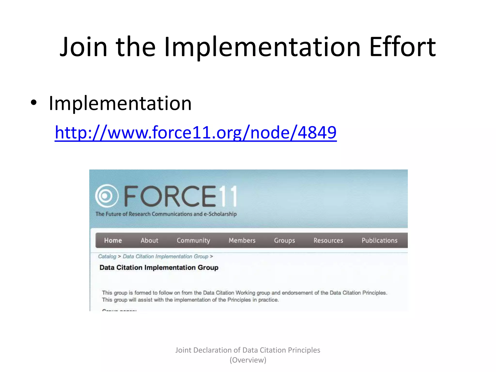 Joint data citation principles slide set v2 | PPTX
