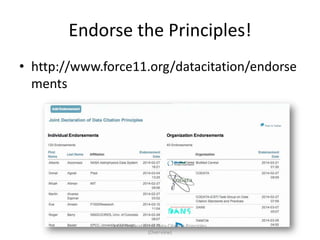 Joint data citation principles slide set v2 | PPTX