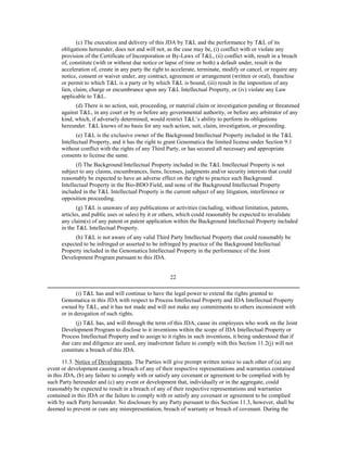 Elevation Insights™ | Joint development agreement (Genomatica & Tate & Lyle) | PDF